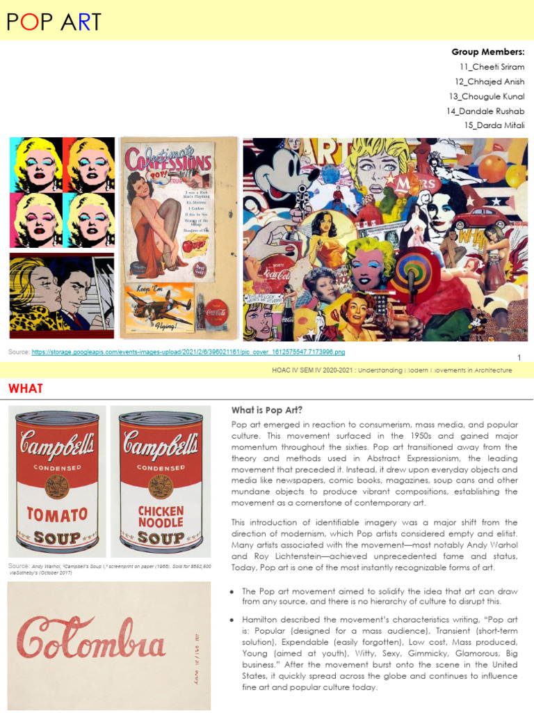 Pop Art | PDF | Art Movements | Modern Art