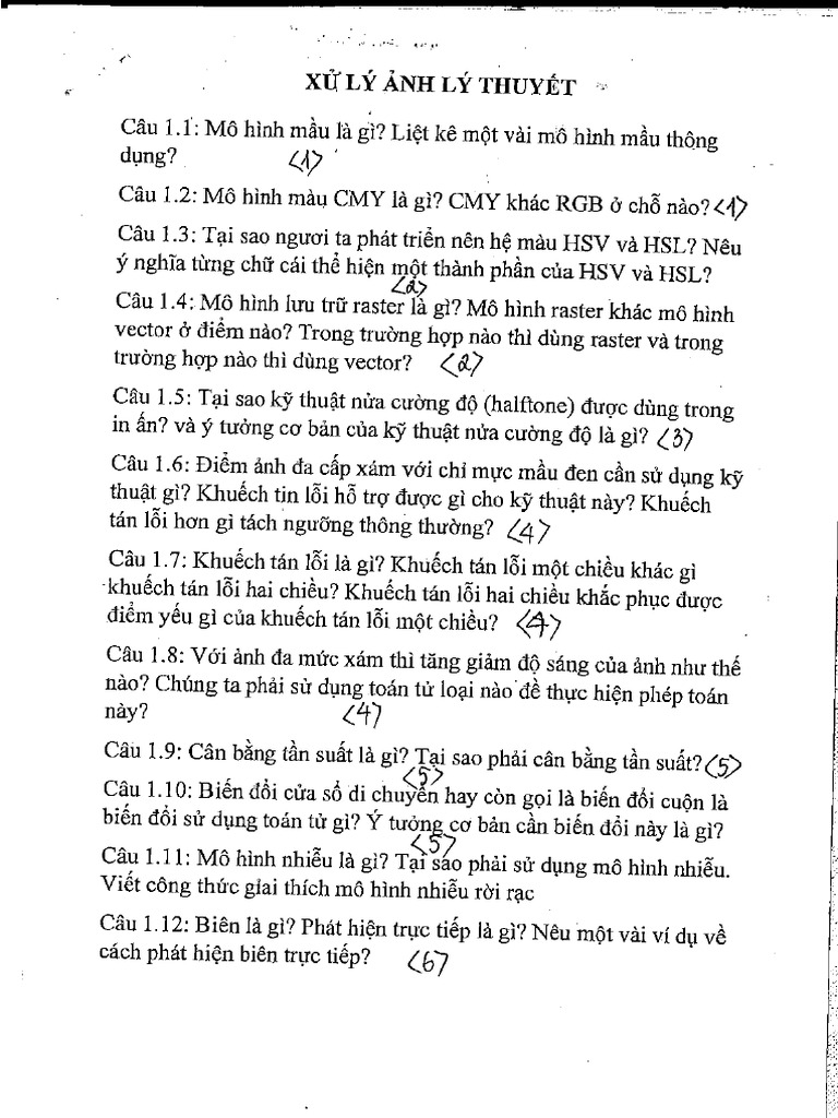 NganHangCauHoi XLA Full | PDF