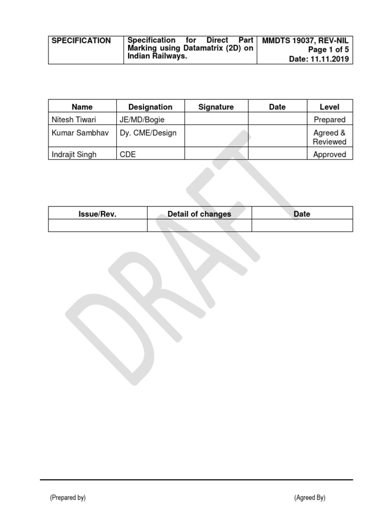 Draft Specification MMDTS 19037 REV-NIL | PDF