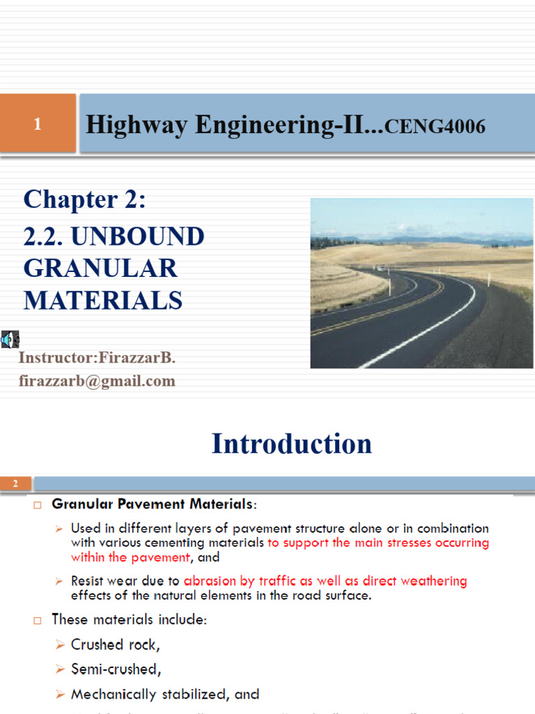 Chapter 2-2.unbound Pavement Materials | PDF
