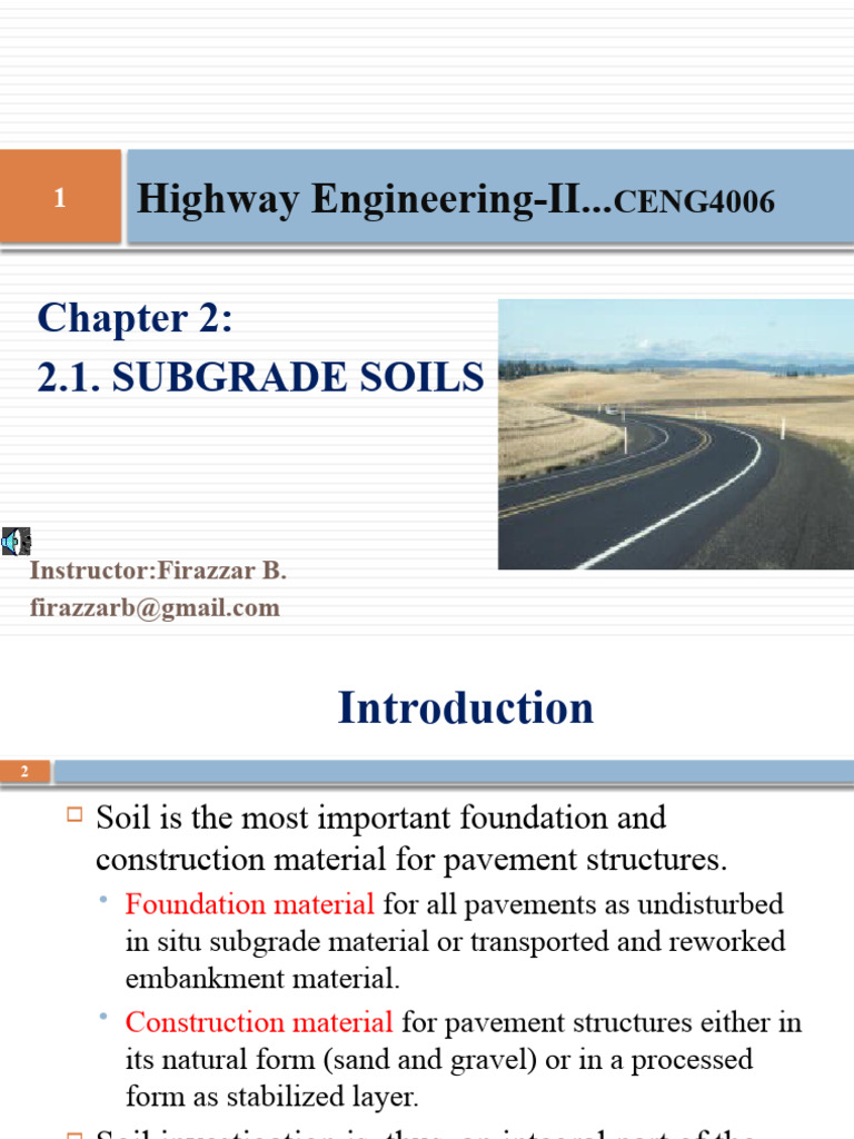 Chapter 2-1.Subgrade materials | PDF