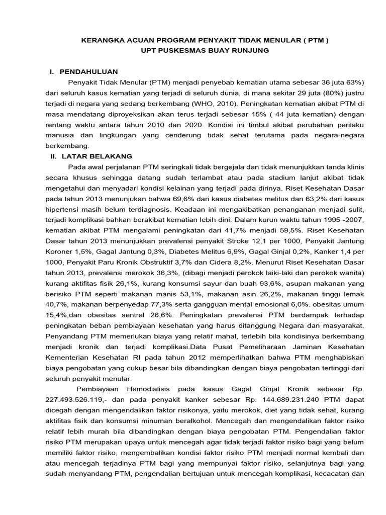 Kak Program PTM 2023 | PDF