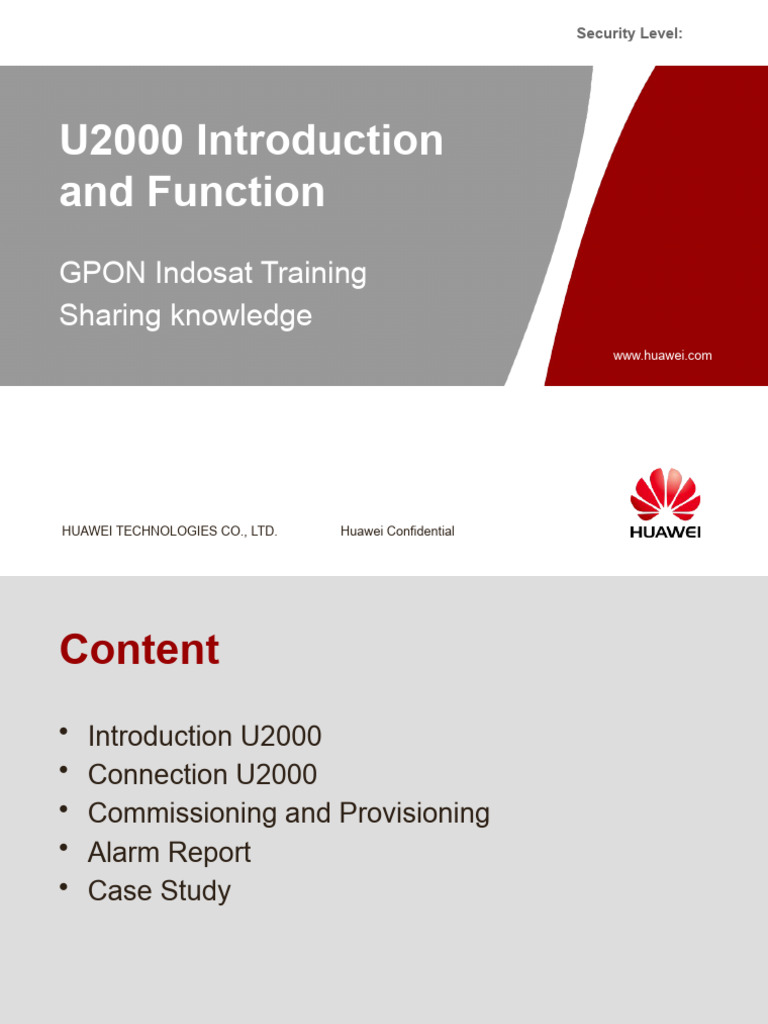 U2000 GPON Training | PDF