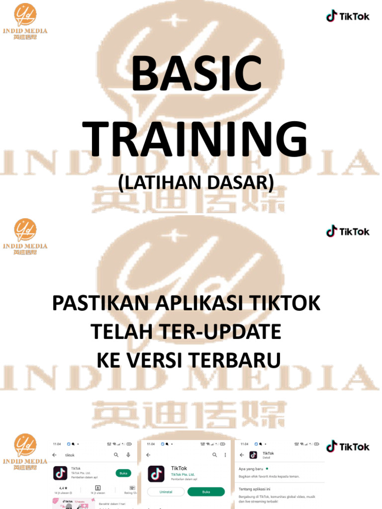 Presentation Basic Training Tiktok | PDF | Bisnis