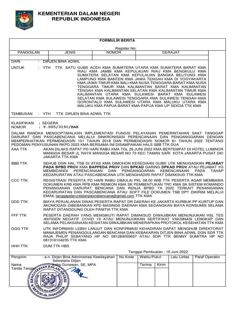 Radiogram Offline 29 Juni Rev1 | PDF