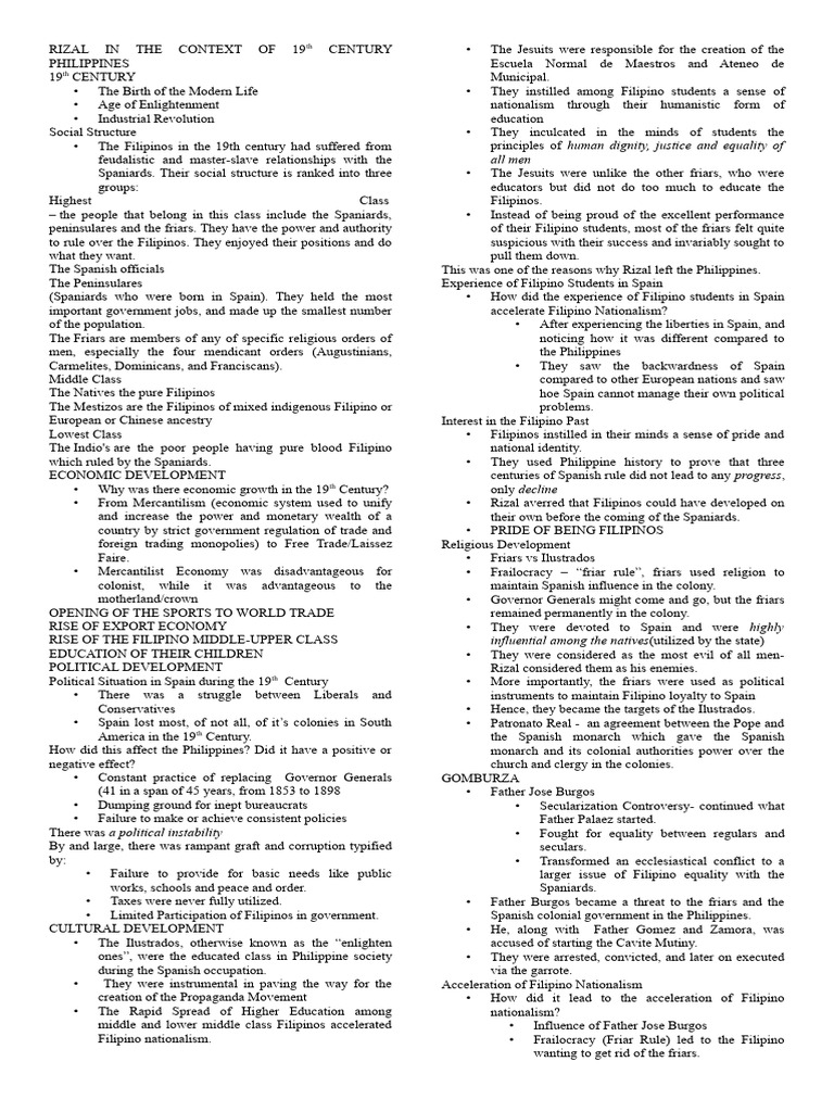Rizal PDF Philippines