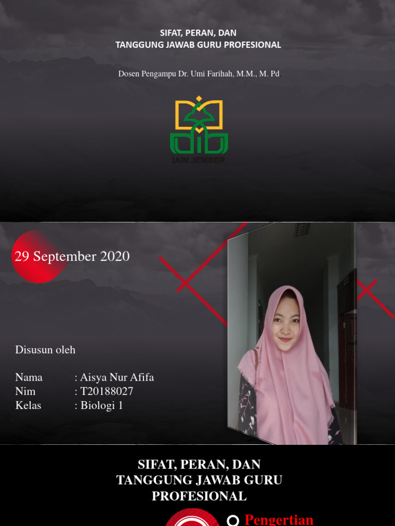 ETIKA PPT KEL. 3 AISYA NUR AFIFA T20188027 BIO 1. Sifat Peran Dan Tanggung Jawab Guru ...