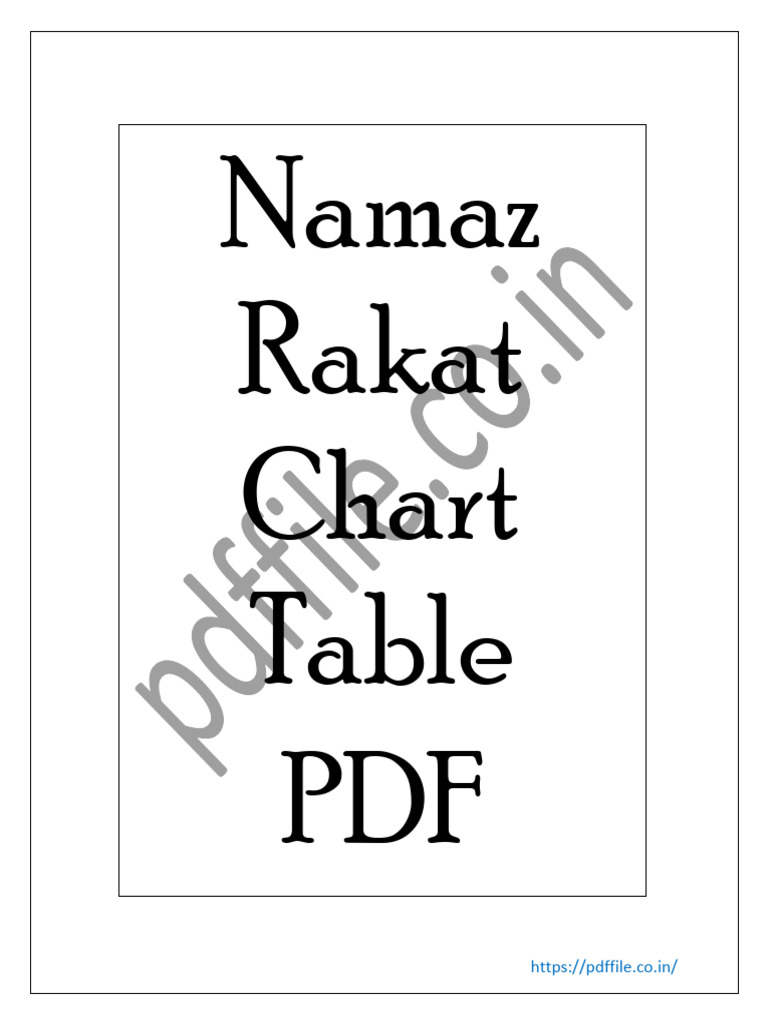 Namaz Rakat Chart | PDF