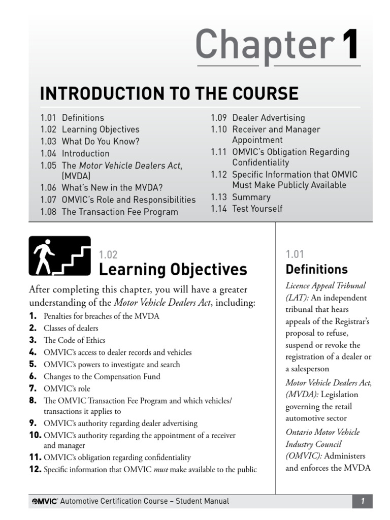 OMVIC-Chapter 1 | PDF | Justice | Crime & Violence