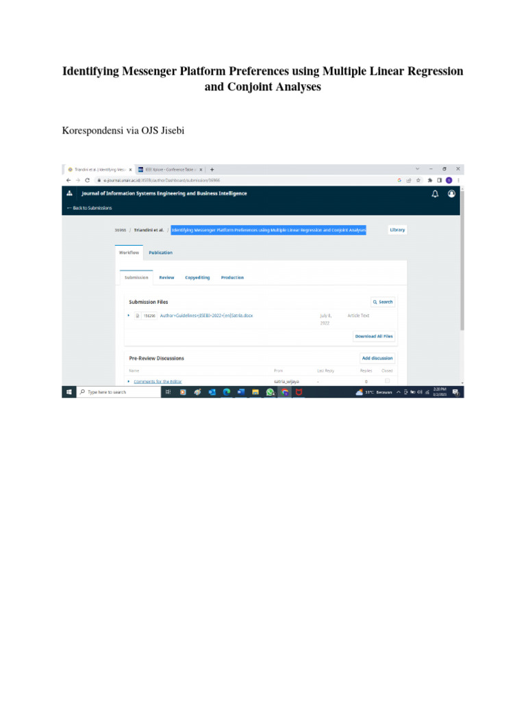 Identifying Messenger Platform Preferences Using Multiple Linear Regression And Conjoint 