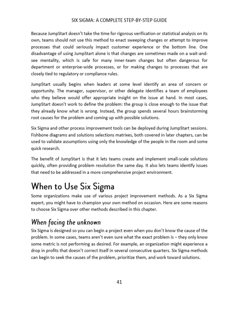 Six Sigma A Complete Step by Step Guide 42 43 | PDF | Six Sigma ...