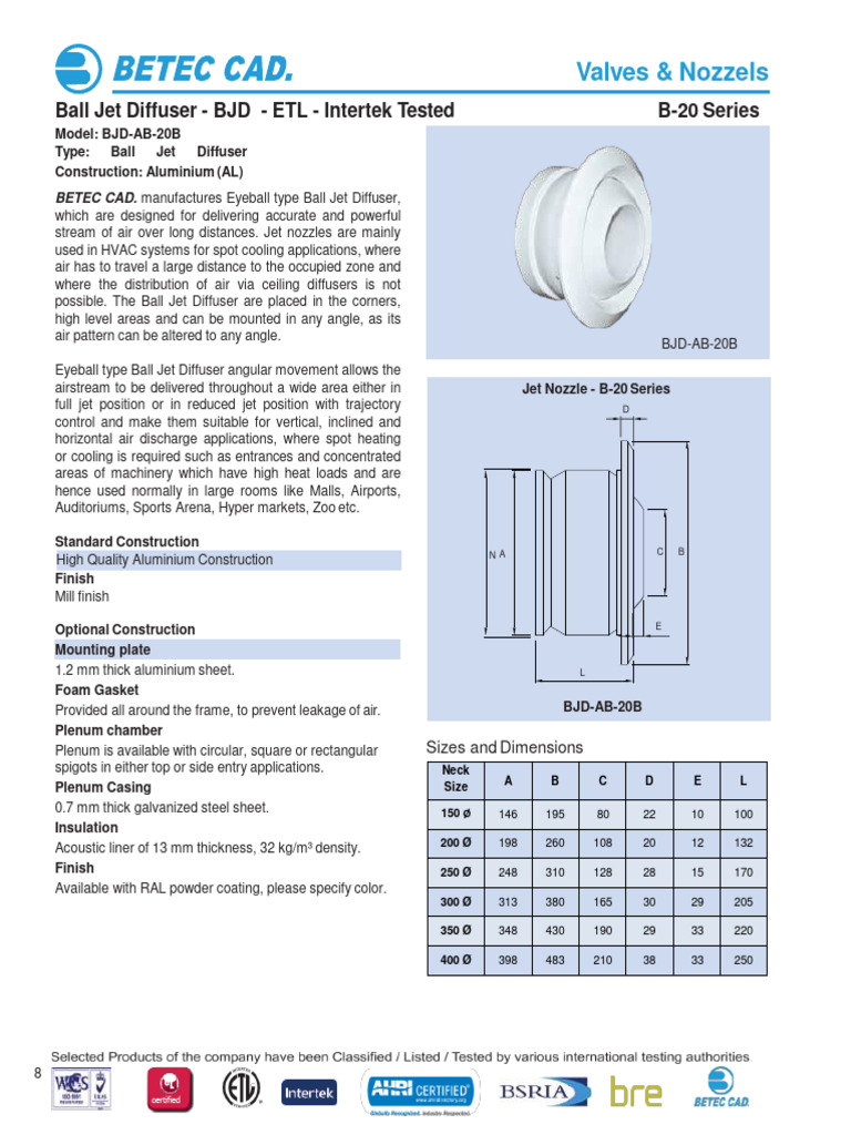 Ball Jet Diffuser | PDF