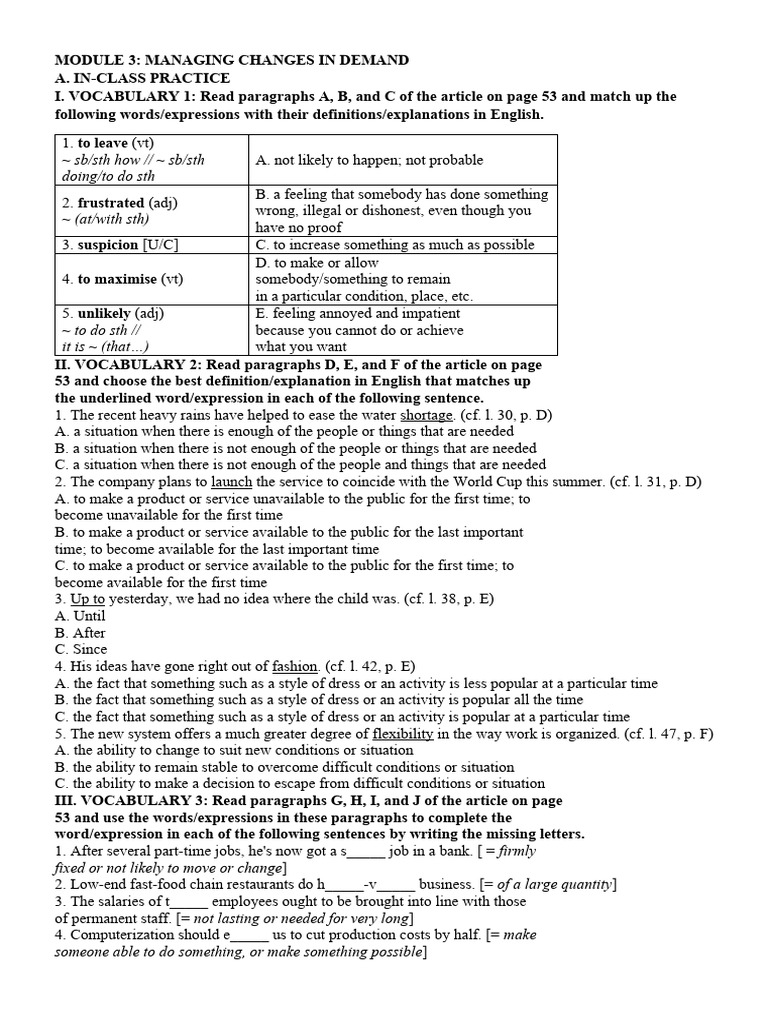 English For Logistics MODULE 3 | PDF