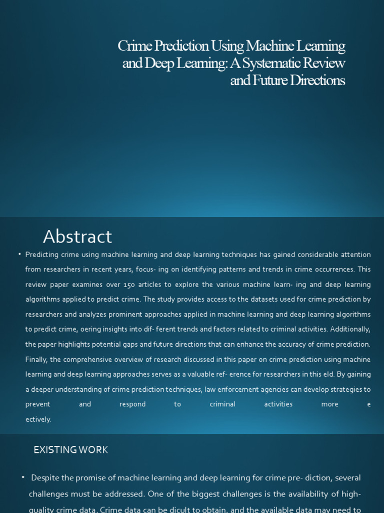 Crime Prediction Using Machine Learning | PDF | Machine Learning | Deep ... Crime Prediction Using Machine Learning | PDF | Machine Learning | Deep ...