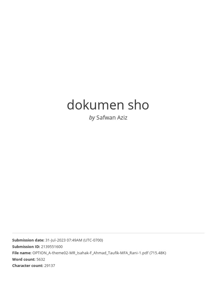 Dokumen Sho | PDF