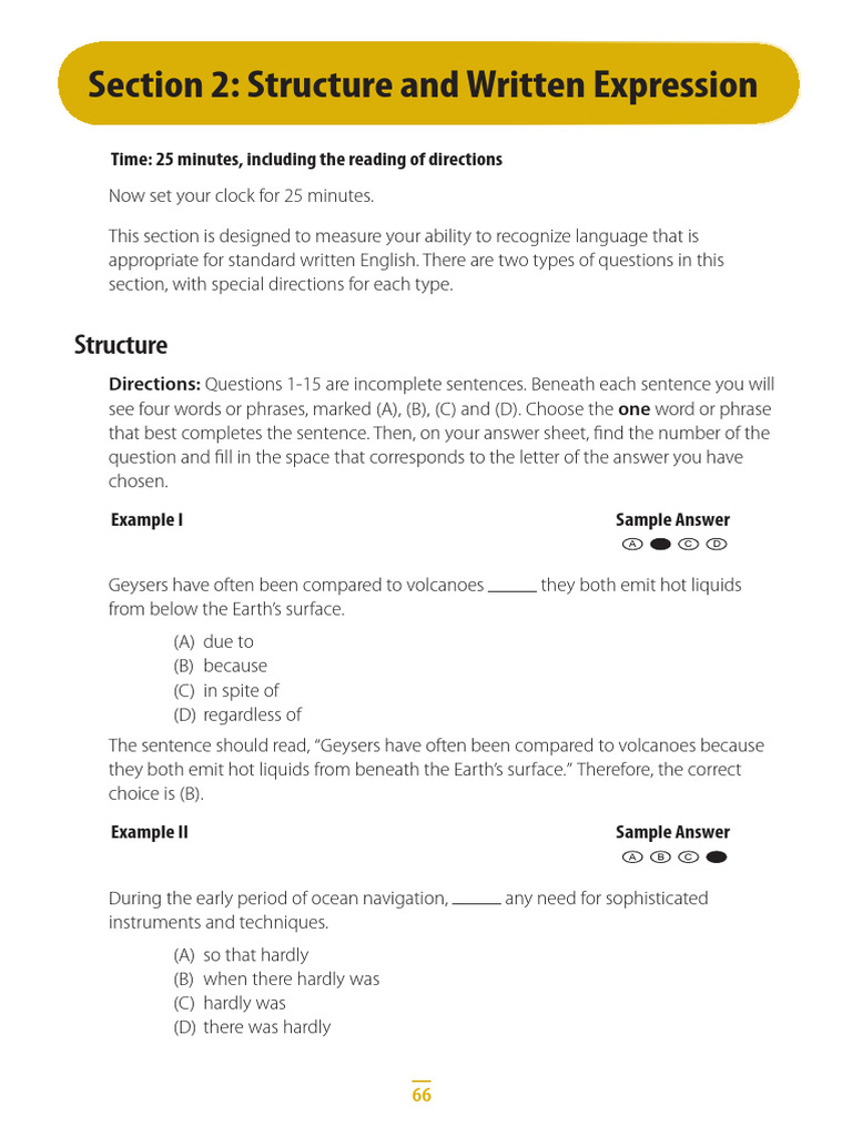 Section 2: Structure and Written Expression | PDF | Earth | Moon