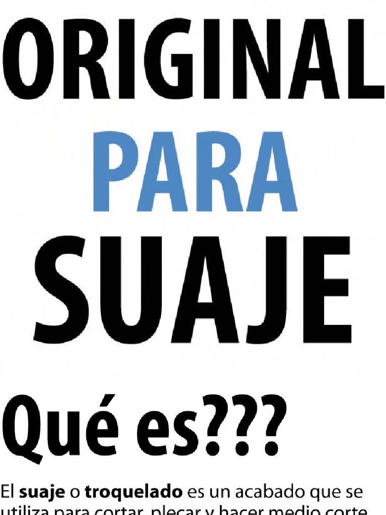 Tipos y fabricación de suajes | PDF | Métodos y materiales de enseñanza ...