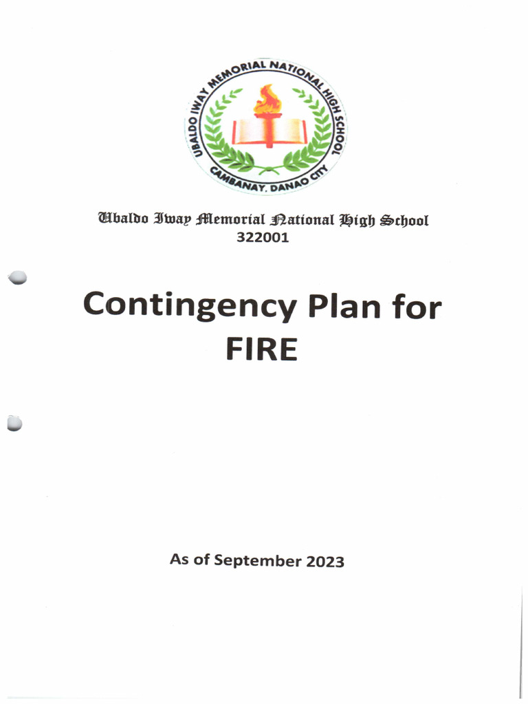 UIMNHS-SDRRM-Contingency-Plan-Fire . | PDF