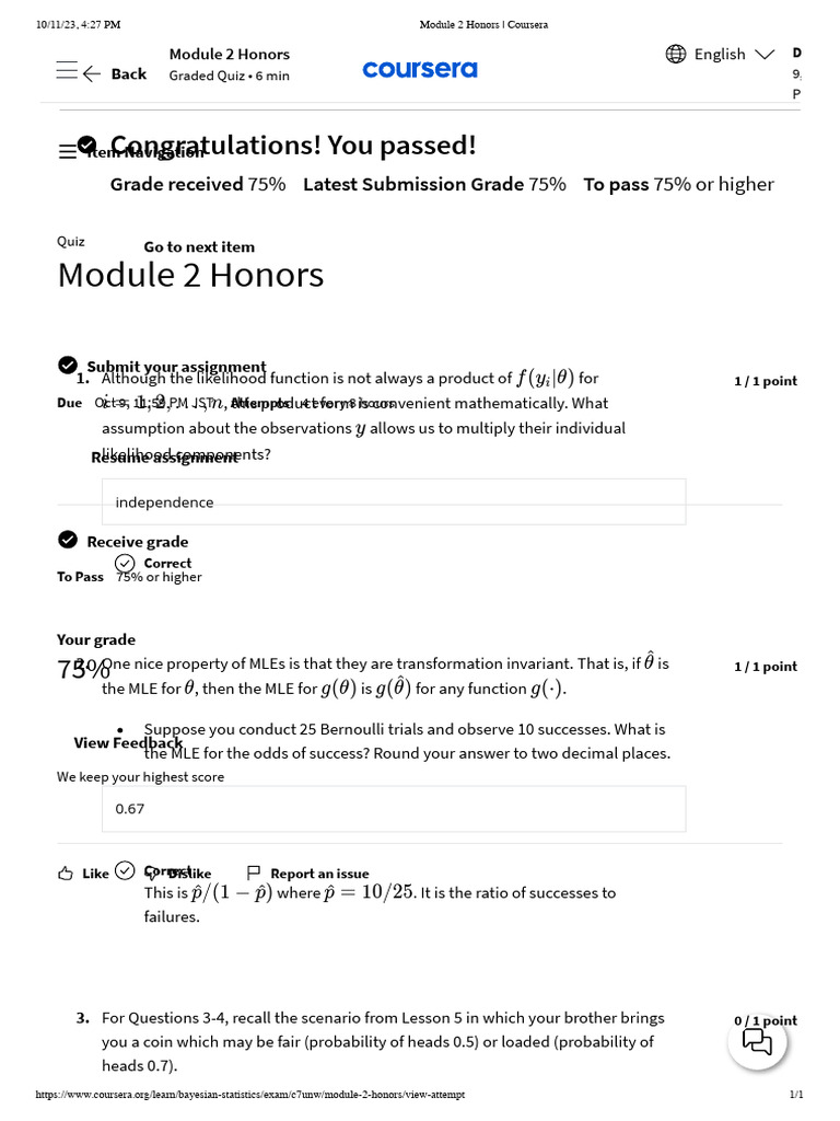 Module 2 Honors - Coursera | PDF