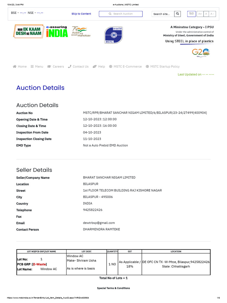 Auction Details | PDF | Auction | Value Added Tax