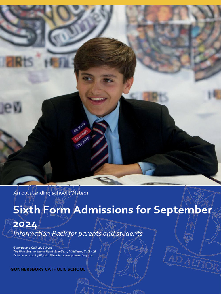 Gunnersbury Sixth Form Admissions 2024 | PDF | Mathematics | Gce ...