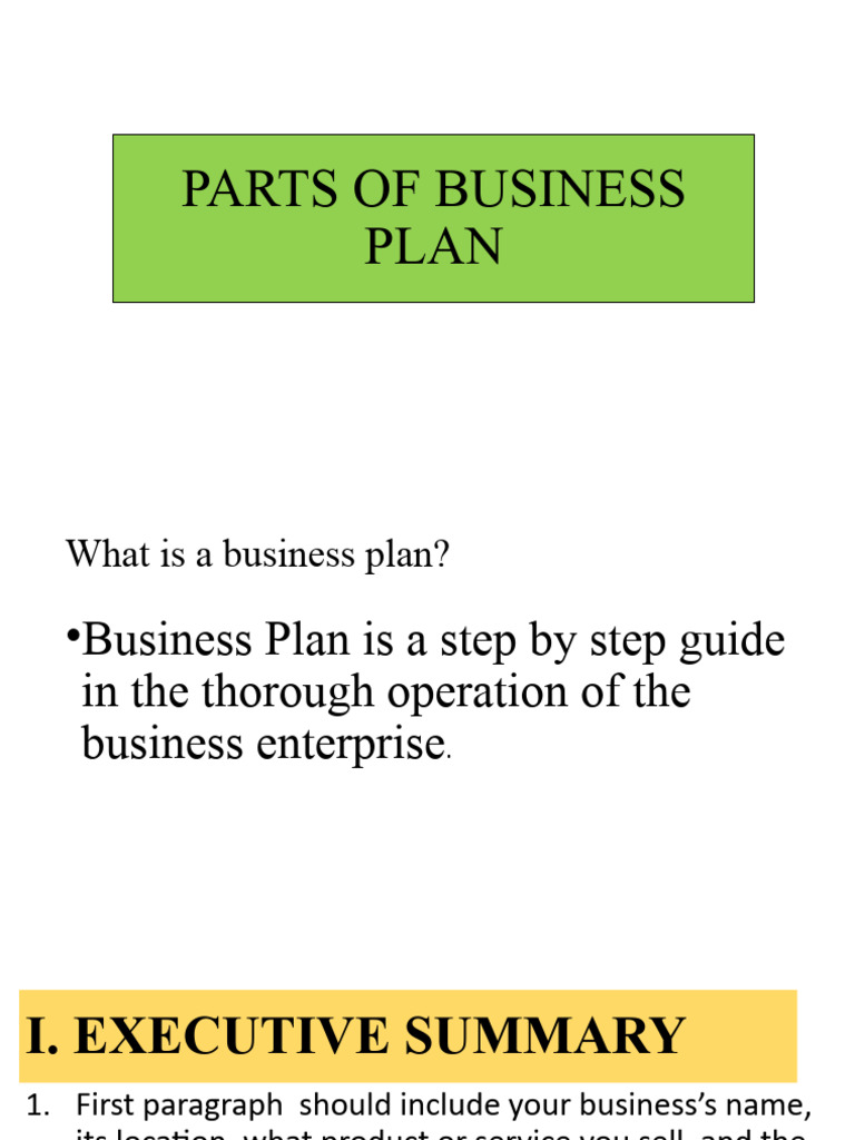 Parts Business Plan | PDF | Product (Business) | Profit (Economics)