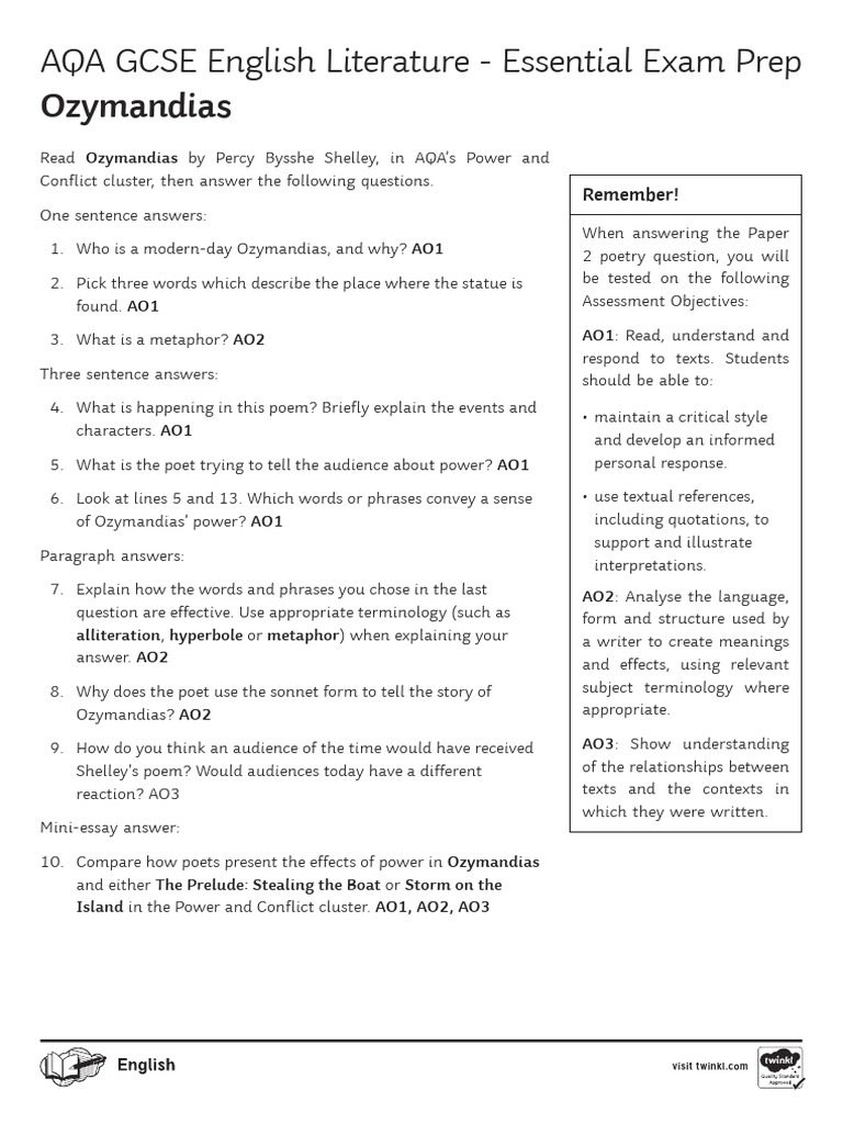 GCSE English Lit Exam Guide | PDF | Language Arts & Discipline