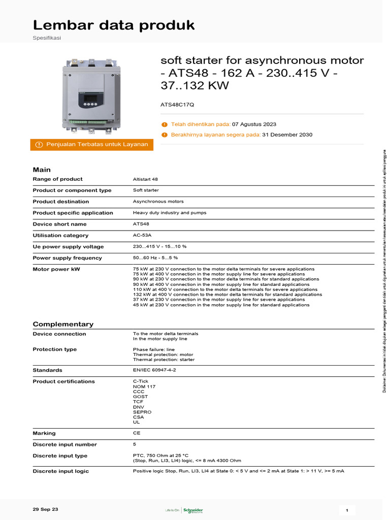 Altistart 48 - ATS48C17Q | PDF