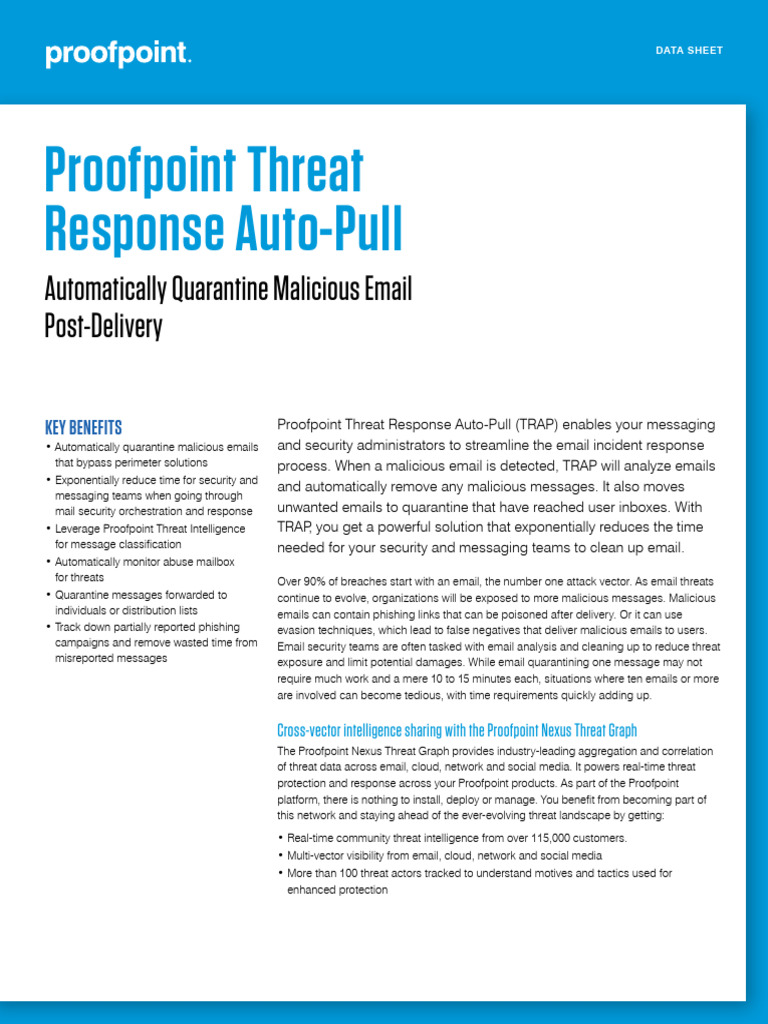 PFPT Us Ds Threat Response Auto Pull | PDF