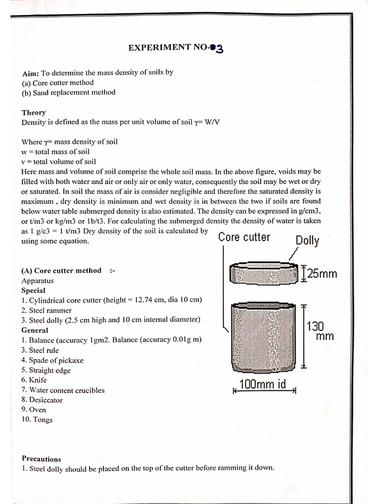 Geotechnical Lab Experiment | PDF