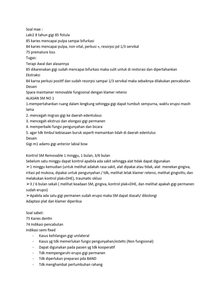 Space Maintainer Pdf