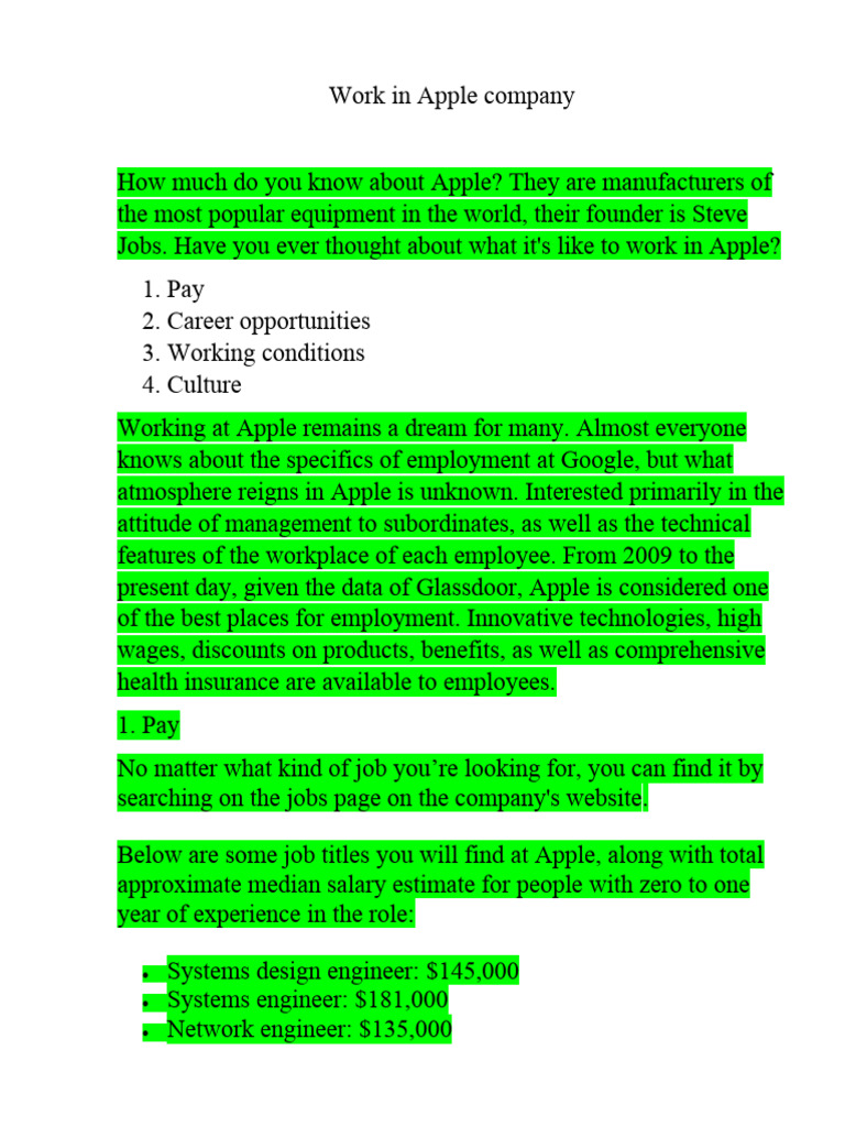 2 5271577236305100174 | PDF | Employment | Apple Inc.