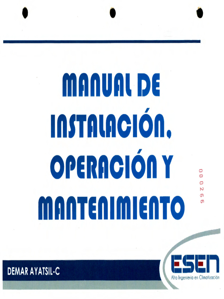Manual de Instalación Operación y Mantenimiento 1 de 8 | PDF