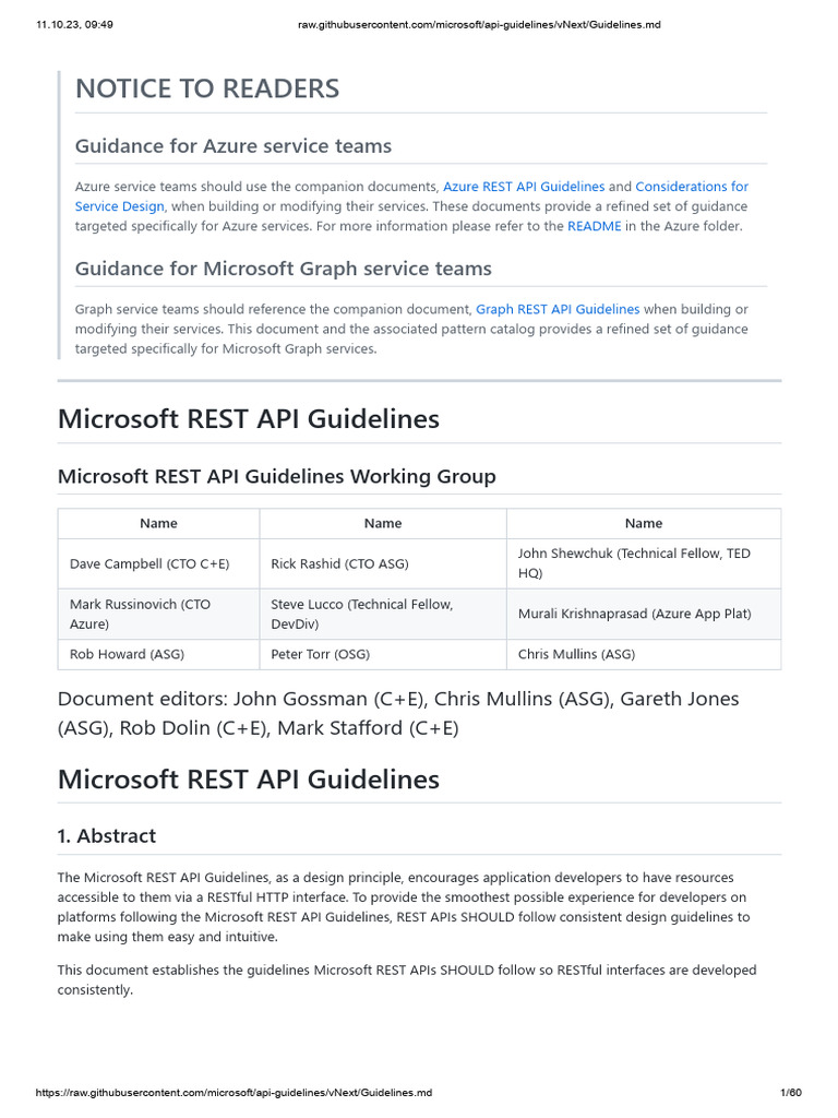 Rest Api Guidelines Pdf