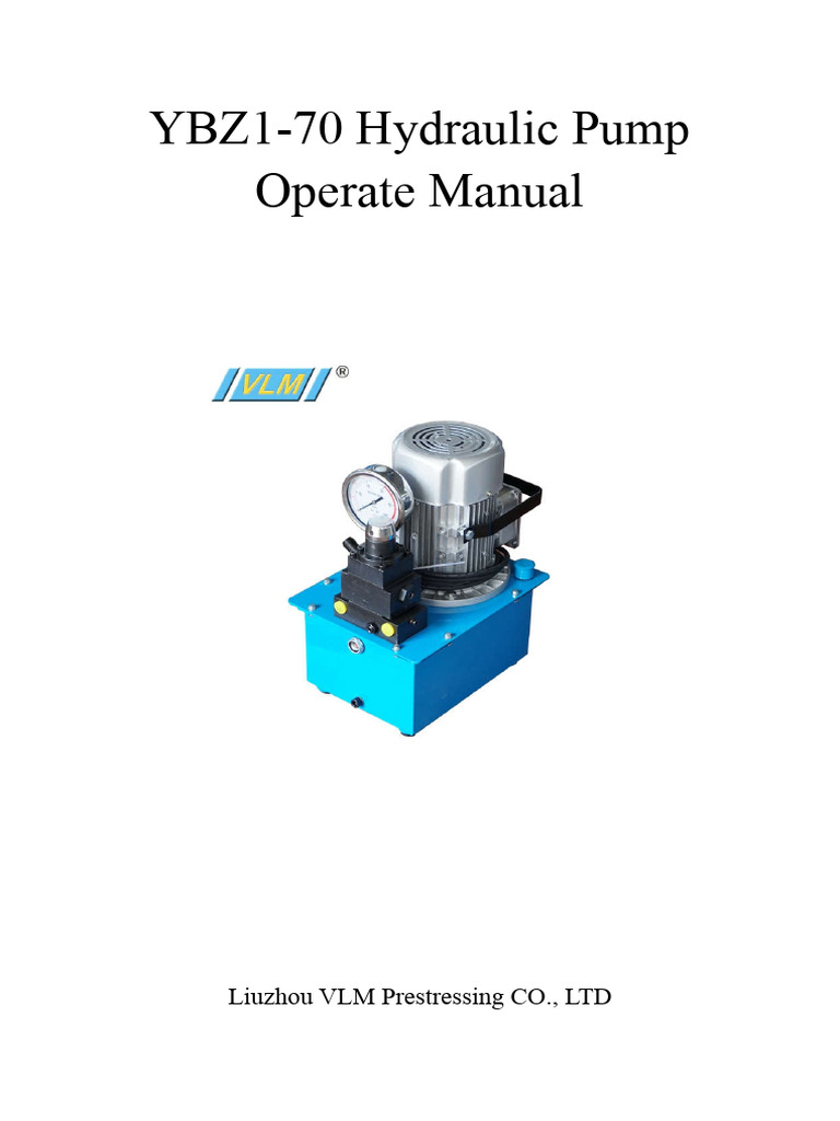 YBZ1-70 Hydraulic Pump | PDF | Pump | Valve