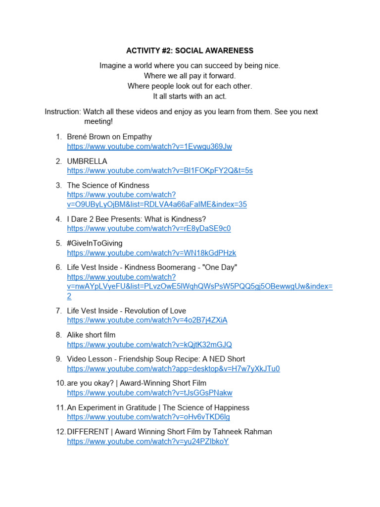 Activity-2_Social-Awareness | PDF | Empathy | Communication
