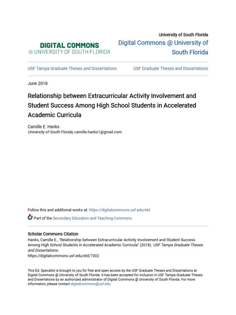 Relationship Between Extracurricular Activity Involvement and Stu | PDF ...