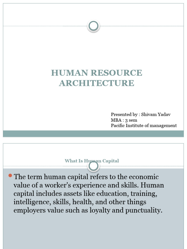 Human Resource Architecture | PDF