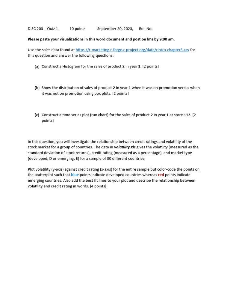 DISC 203 Quiz1 | PDF