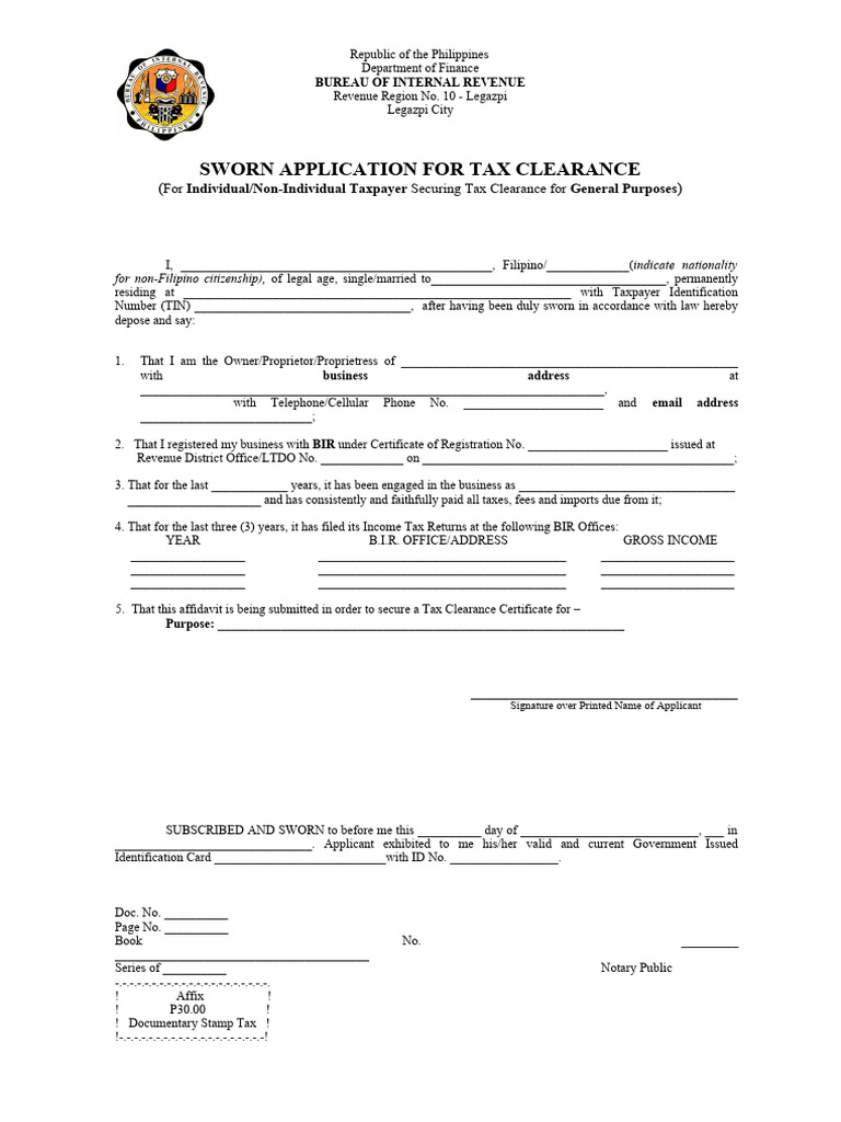 Sworn Application - Individual - General Purpose | PDF