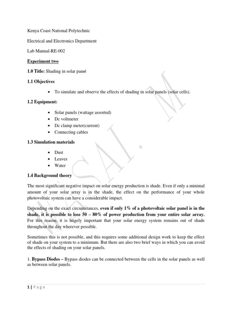 Solar Lab 2 | PDF