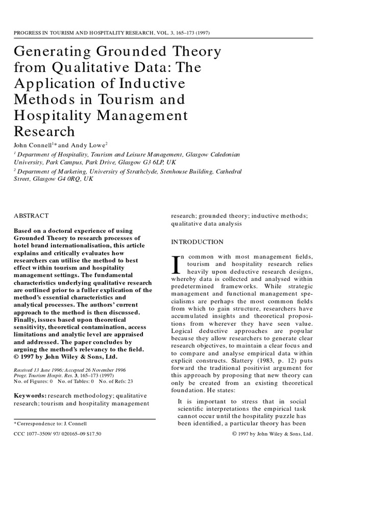 Generating Grounded Theory From Qualitative Data: The Application of ...