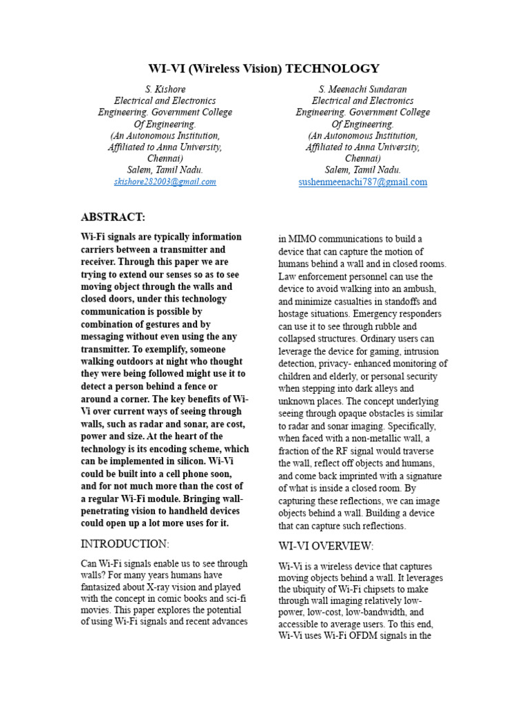 WI-VI Technology | PDF