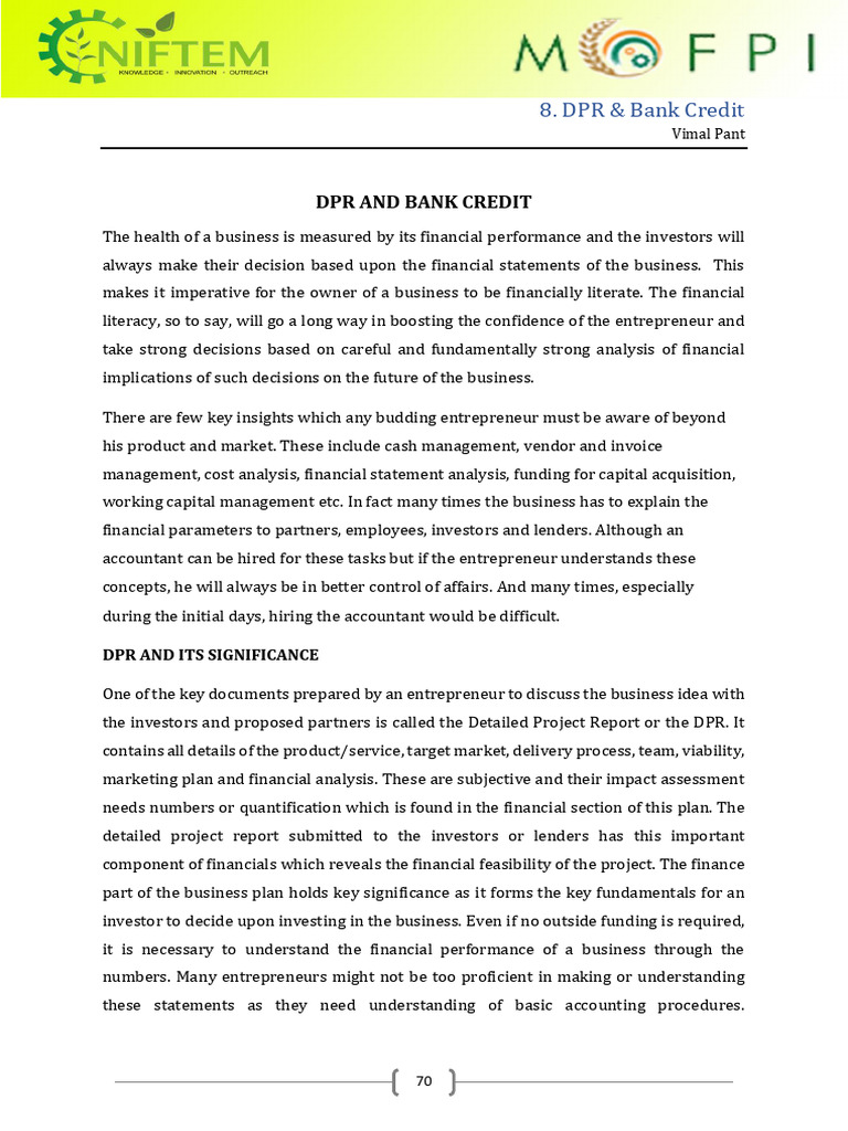 DPR Bank Credit | PDF | Finance & Money Management