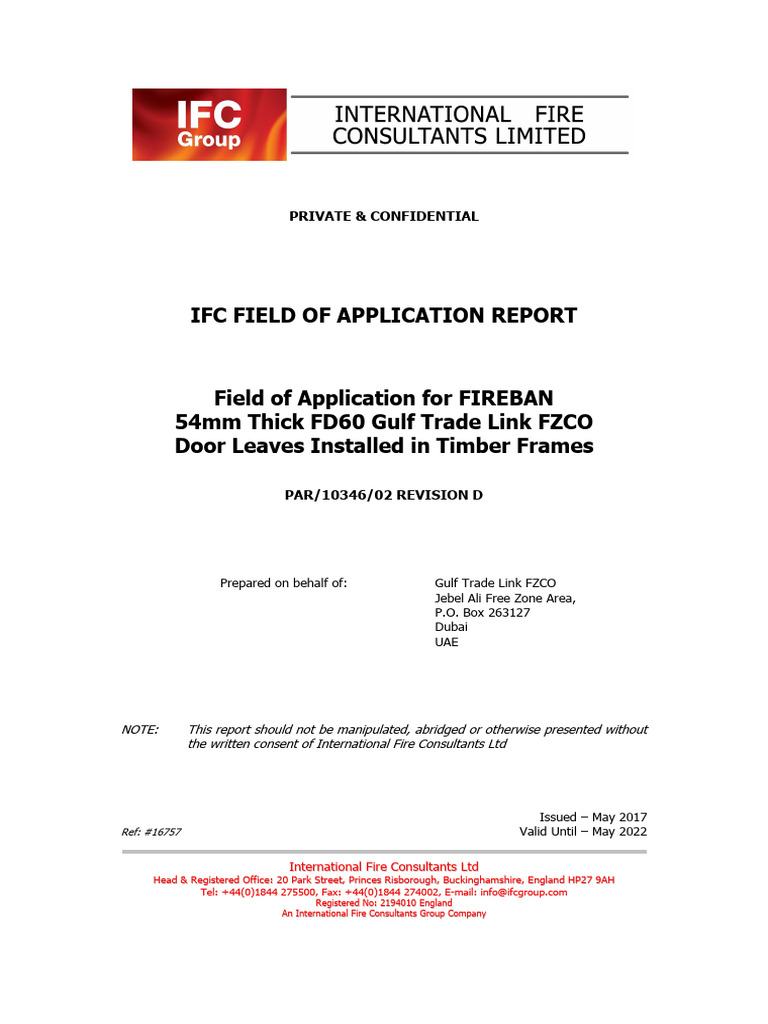IFC FD 60 Technical Assessment | PDF