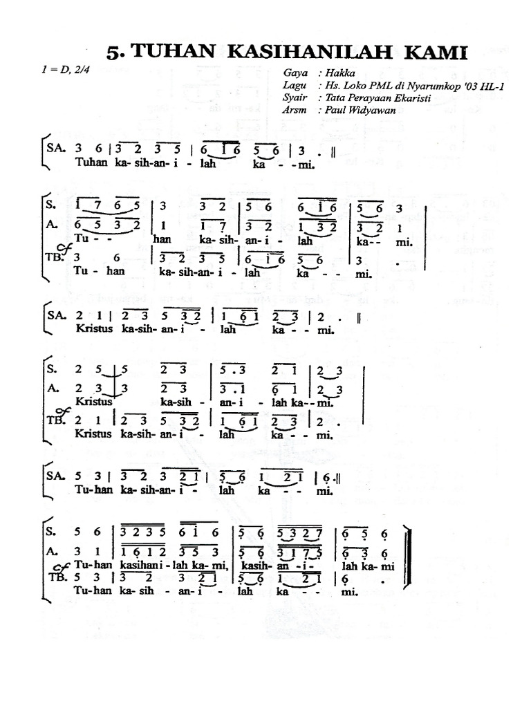 Tuhan Kasihanilah Kami - Mandarin - Hakka | PDF