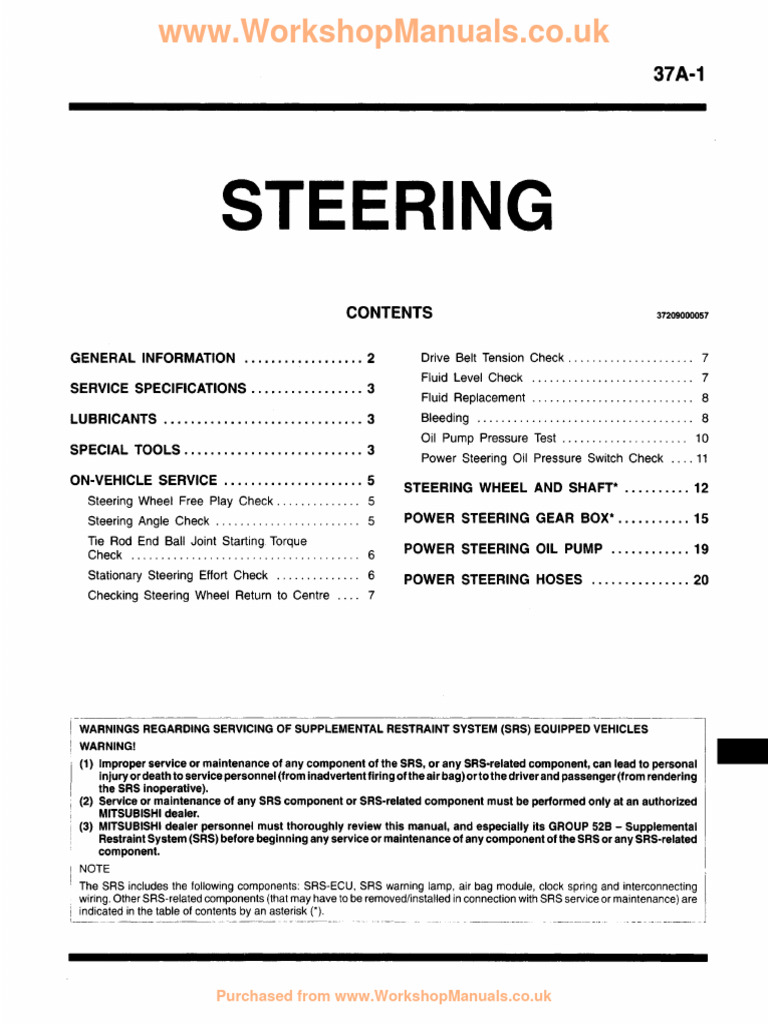 Purchased From WWW - Workshopmanuals.Co - Uk | PDF