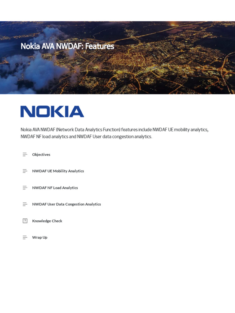 Nokia Ava Nwdaf Features 2V2NMYk6 | PDF | Analytics | Information