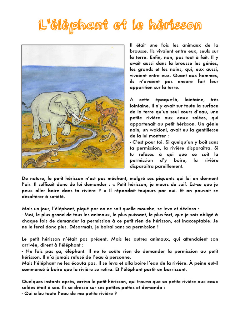 l-elephant-et-le-herisson | PDF