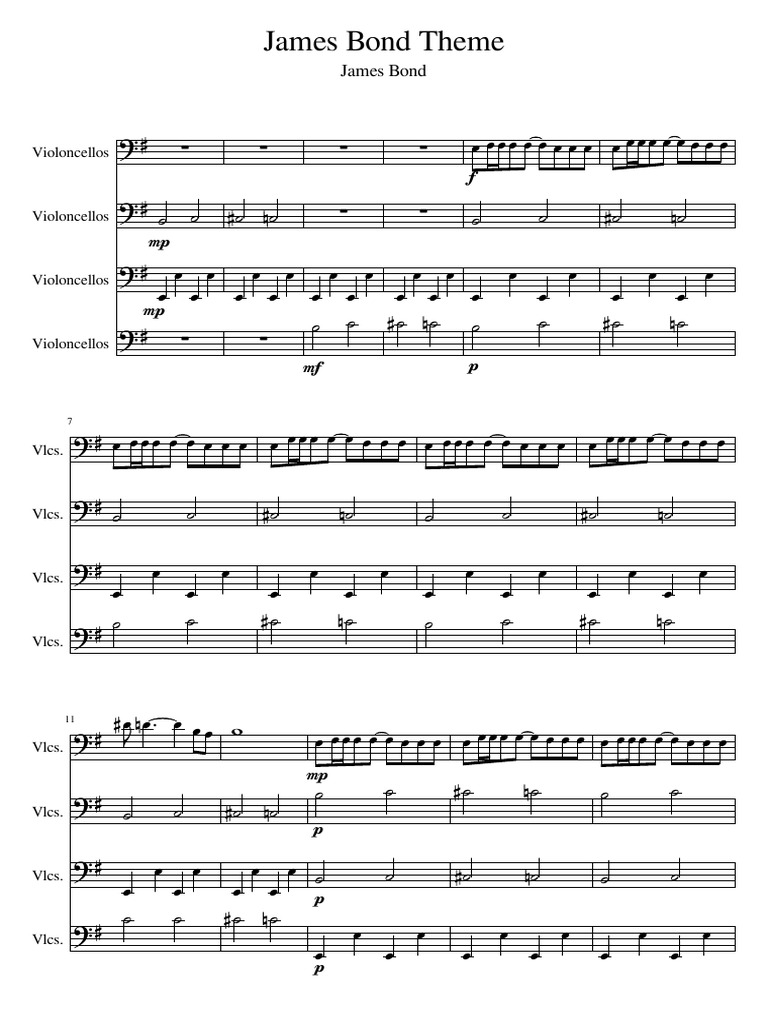 James_Bond_Theme_Cello_Quartet | PDF